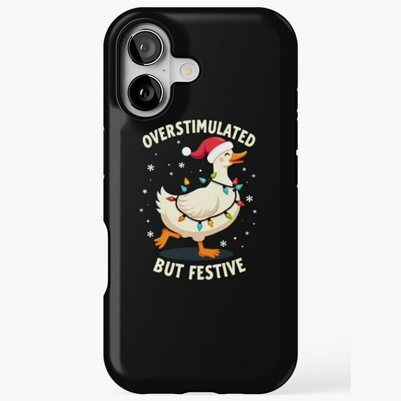 Festive Goose Christmas Holiday Phone Case with iPhone 17 to 11 Pro Max ...