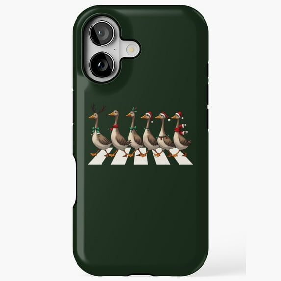 Festive Goose Parade Holiday Gift Design Phone Case 17 16 15 14 13 12 ...