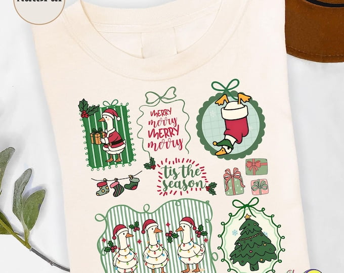 Festive Goose Shirt, Goose Doodle, Season - Walmart.com