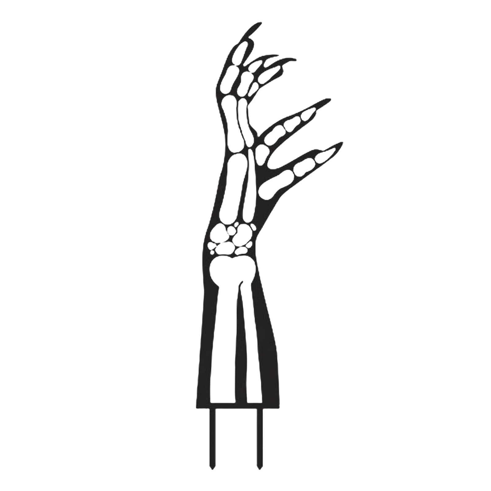 Festive Halloween Skeleton Hand Garden Stake Metal Art - Outdoor Décor ...
