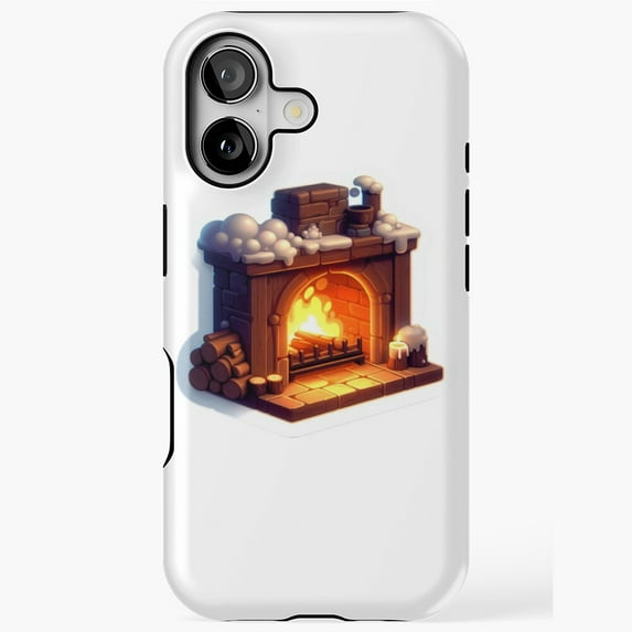 Festive Hearth Warm Fireplace Winter Design iPhone Case for iPhone 17 ...
