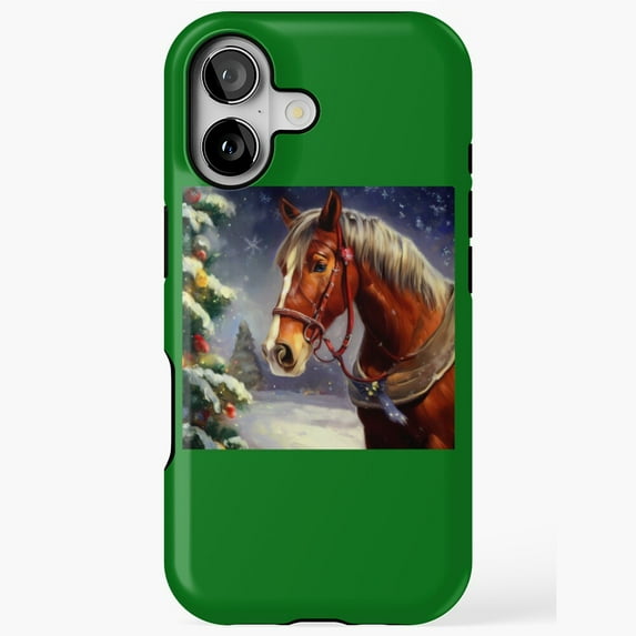 Festive Holiday Christmas Horse Design Phone Case 17 16 15 14 13 12 11 ...