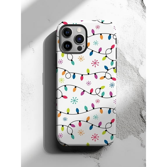 Festive Holiday Christmas Lights and Snowflakes, Colorful Xmas P406 ...