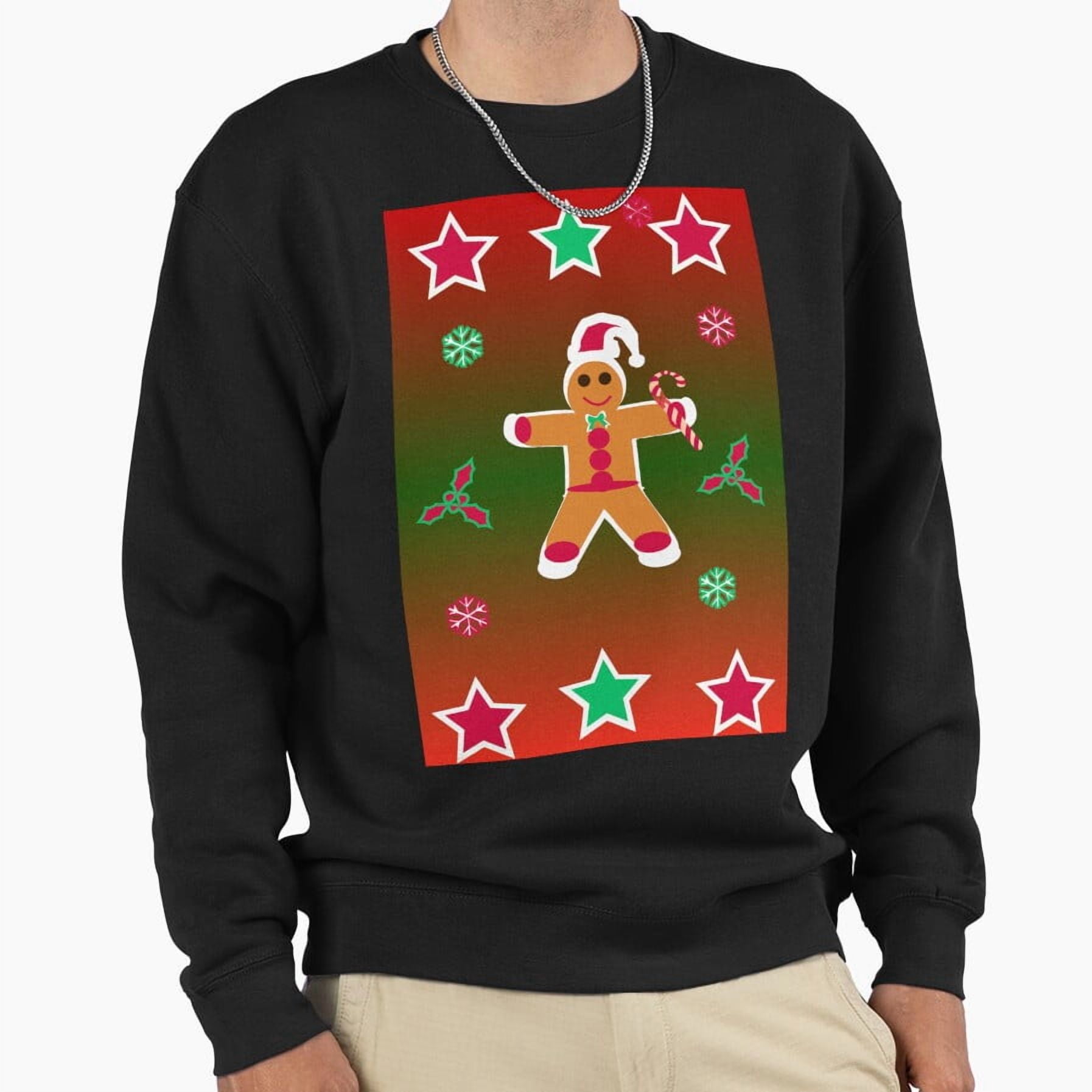 Festive Holiday Cookie Candy Cane St. Nick Graphic Unisex Sweatshirt ...