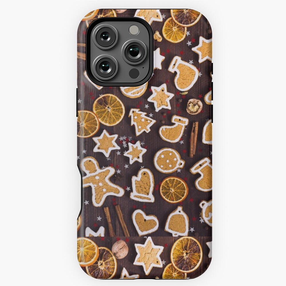 Festive Holiday Ginger Christmas Cookie Art Phone Case For iPhone 17 16 ...