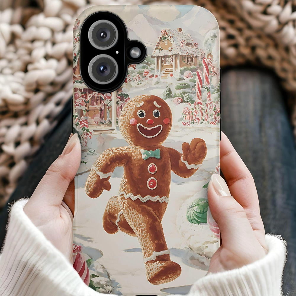 Festive Holiday Gingerbread Man Phone Case for 17 16 15 14 13 12 11 Pro ...