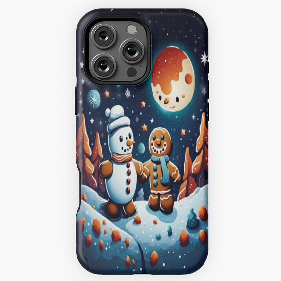 Festive Holiday Gingerbread Man Phone Case for iPhone 11 12 13 14 15 16 ...