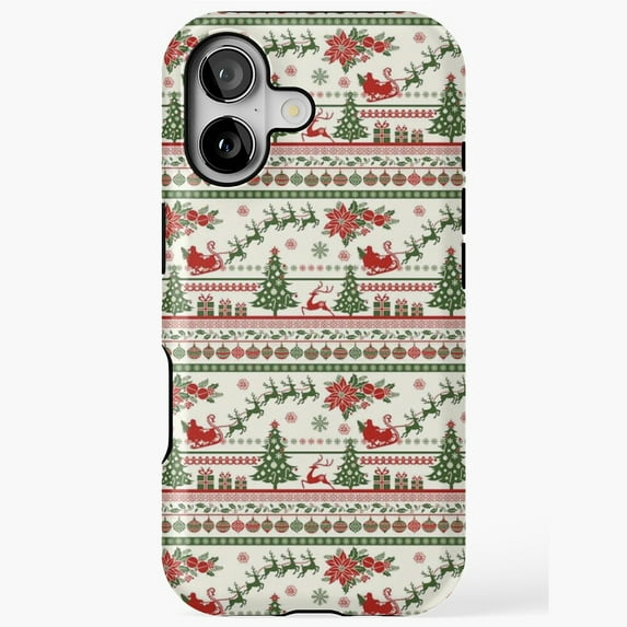 Festive Holiday Goose Christmas Tough Phone Case 17 16 15 14 13 12 11 ...