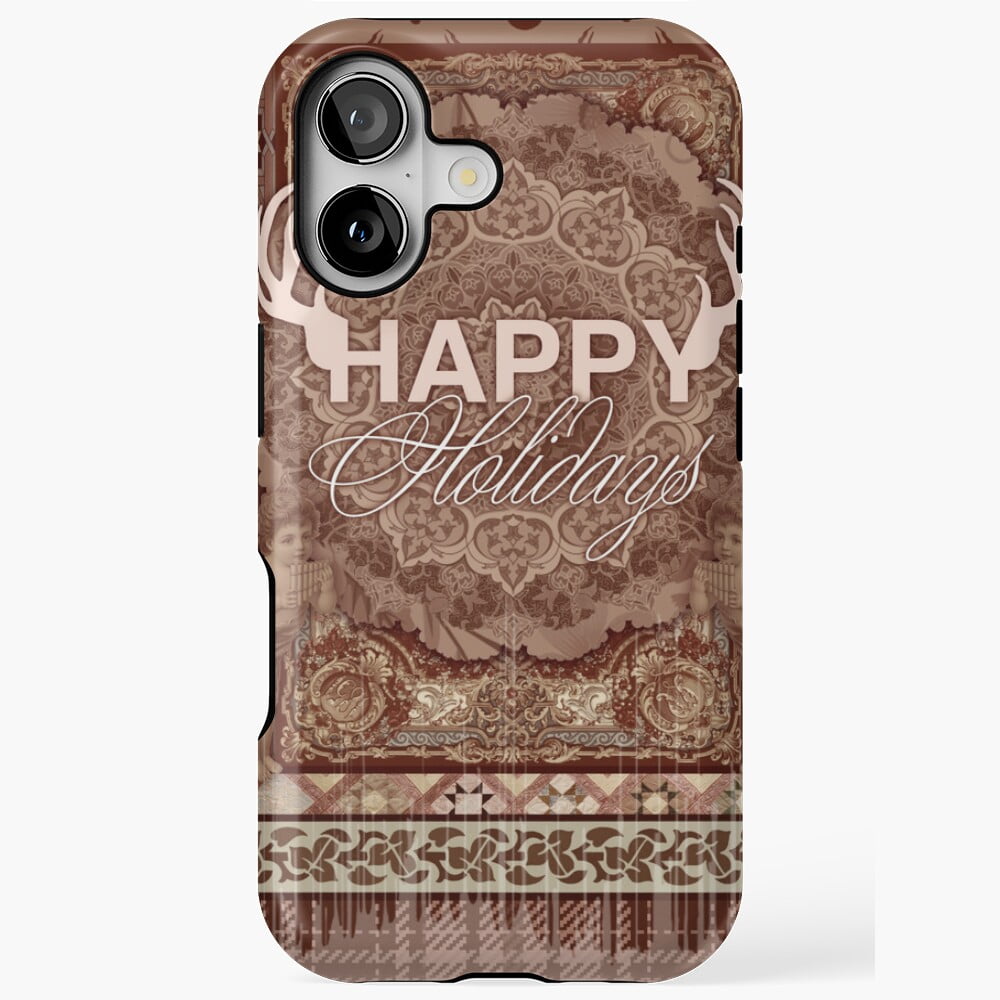 Festive Holiday Greeting Edition Four Typography iPhone 17 to 11 Pro ...