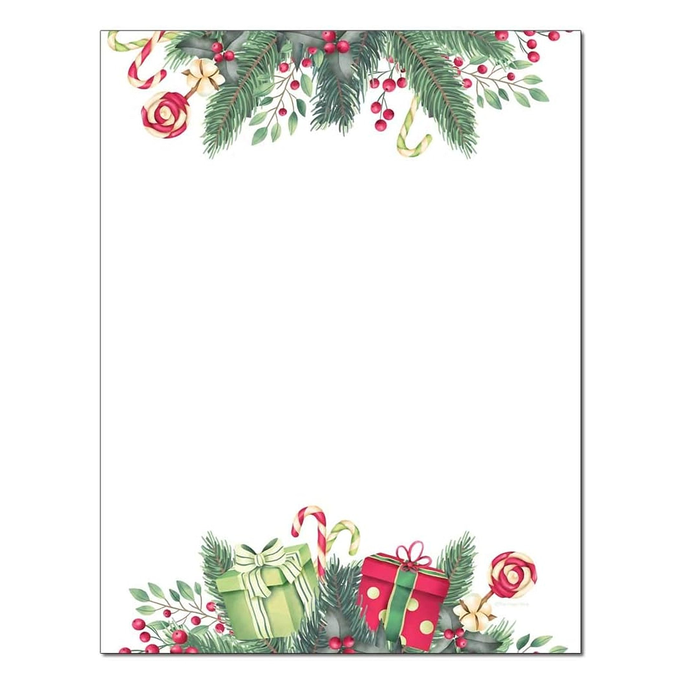 Festive Holiday Letterhead Laser & Inkjet Printer Paper - 8.5in. X 11in ...