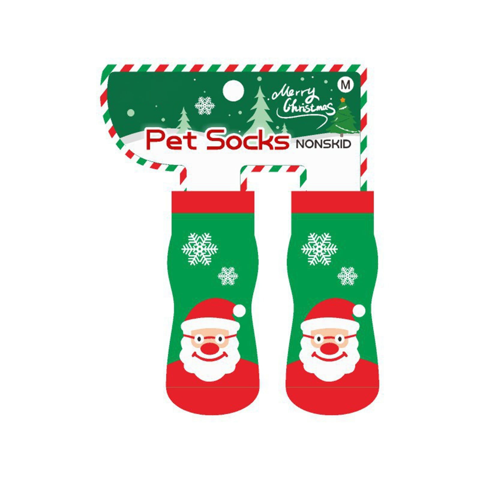 Festive Holiday Pet Socks With Non- Grip Pads For Indoor Dog And Cat ...