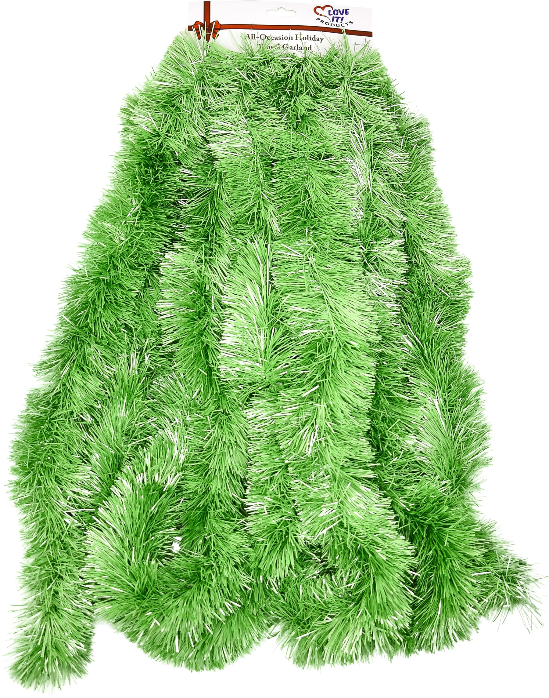 Love It! Products Shiny Christmas Tinsel Garland, 25 Ft Luxurious Light ...