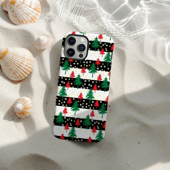 Festive Holiday Tree Stripe Snowflake Star Phone Case for 17 16 15 14 ...