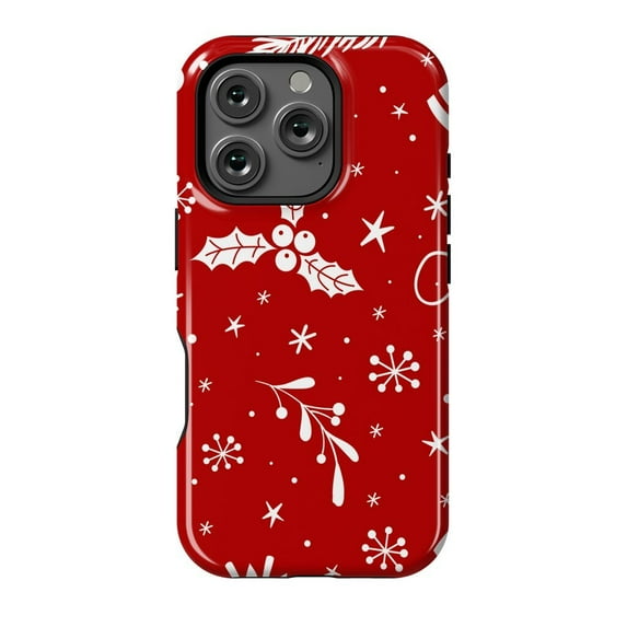 Festive Holiday Winter Pattern Seamless Design Phone Case 17 16 15 14 ...