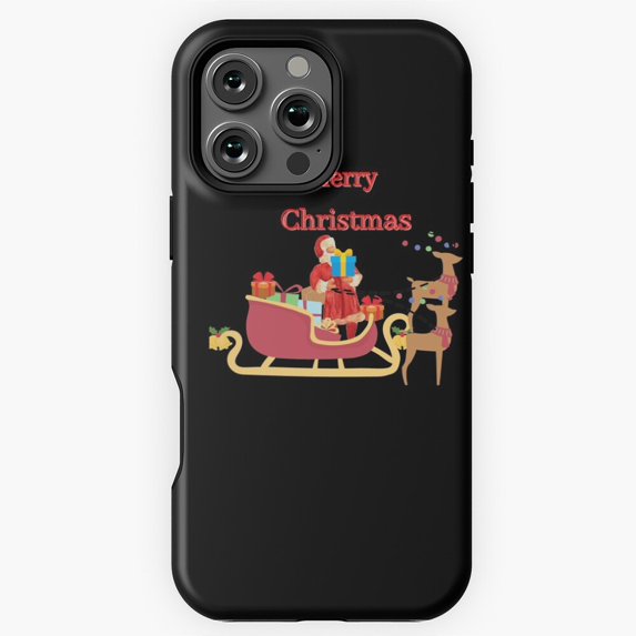 Festive Holiday Xmas Merry Christmas Art Phone Case for iPhone 17 16 15 ...