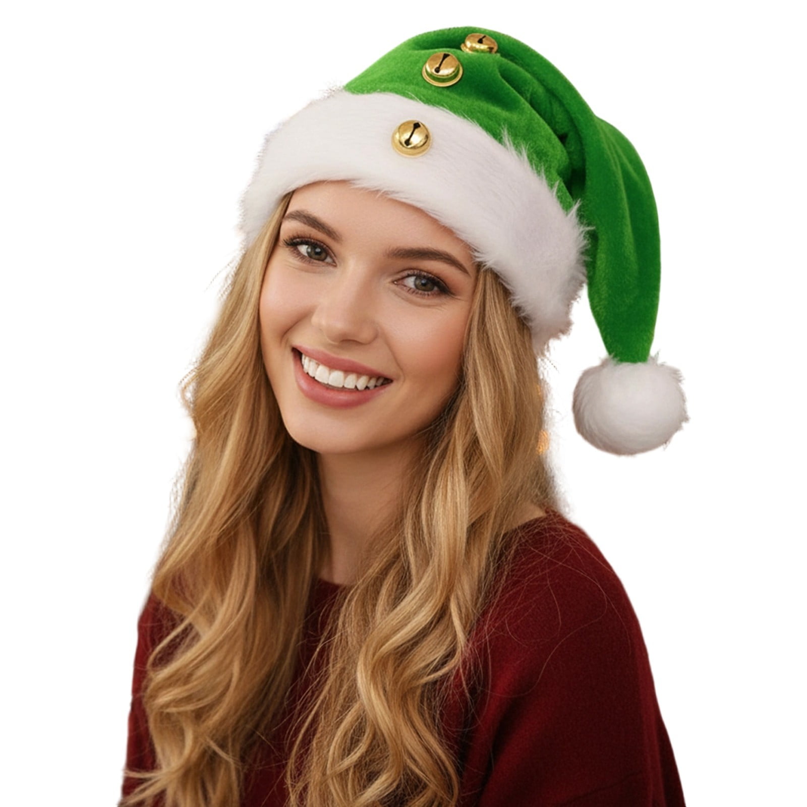 Festive Long Santa Hat With Jingle For And Holiday Party Novelty ...
