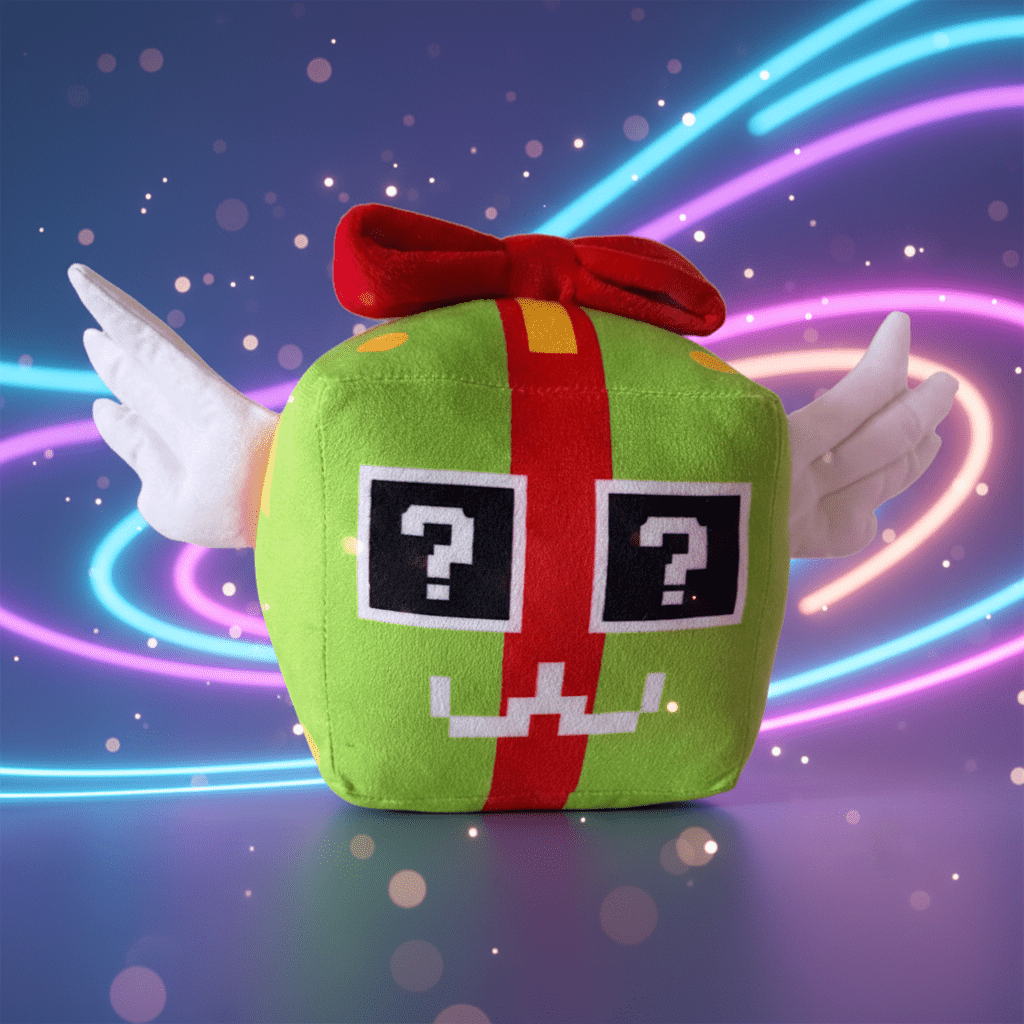 Festive Lucky Block Plush - 9" H x 13.8" L x 6.69" W Mystery Question ...