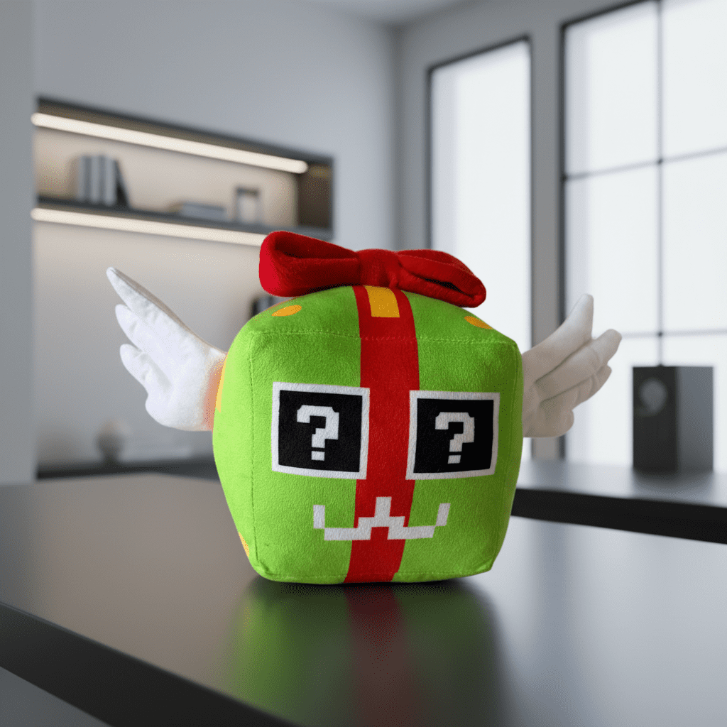 Festive Lucky Block Plush - 9" H x 13.8" L x 6.69" W Mystery Surprise ...