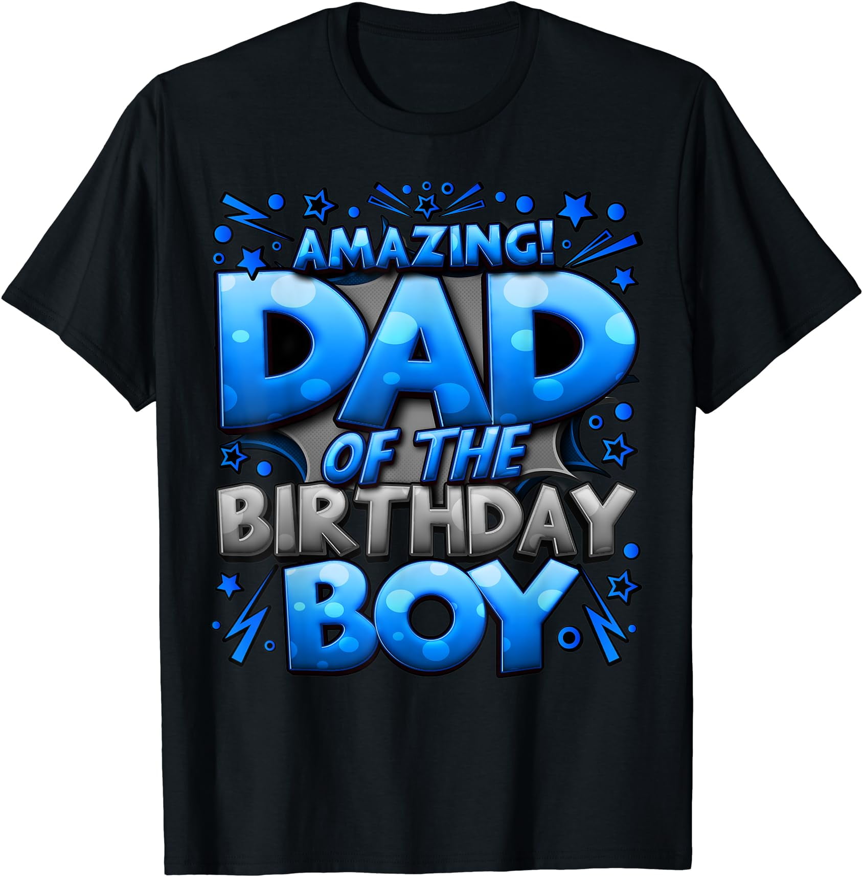 Festive Matching Dad of the Birthday Star T-Shirt for Special Day ...