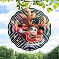 Festive Metal Hanging Wind Spinners & Chimes for Yard - Concentric Wave ...