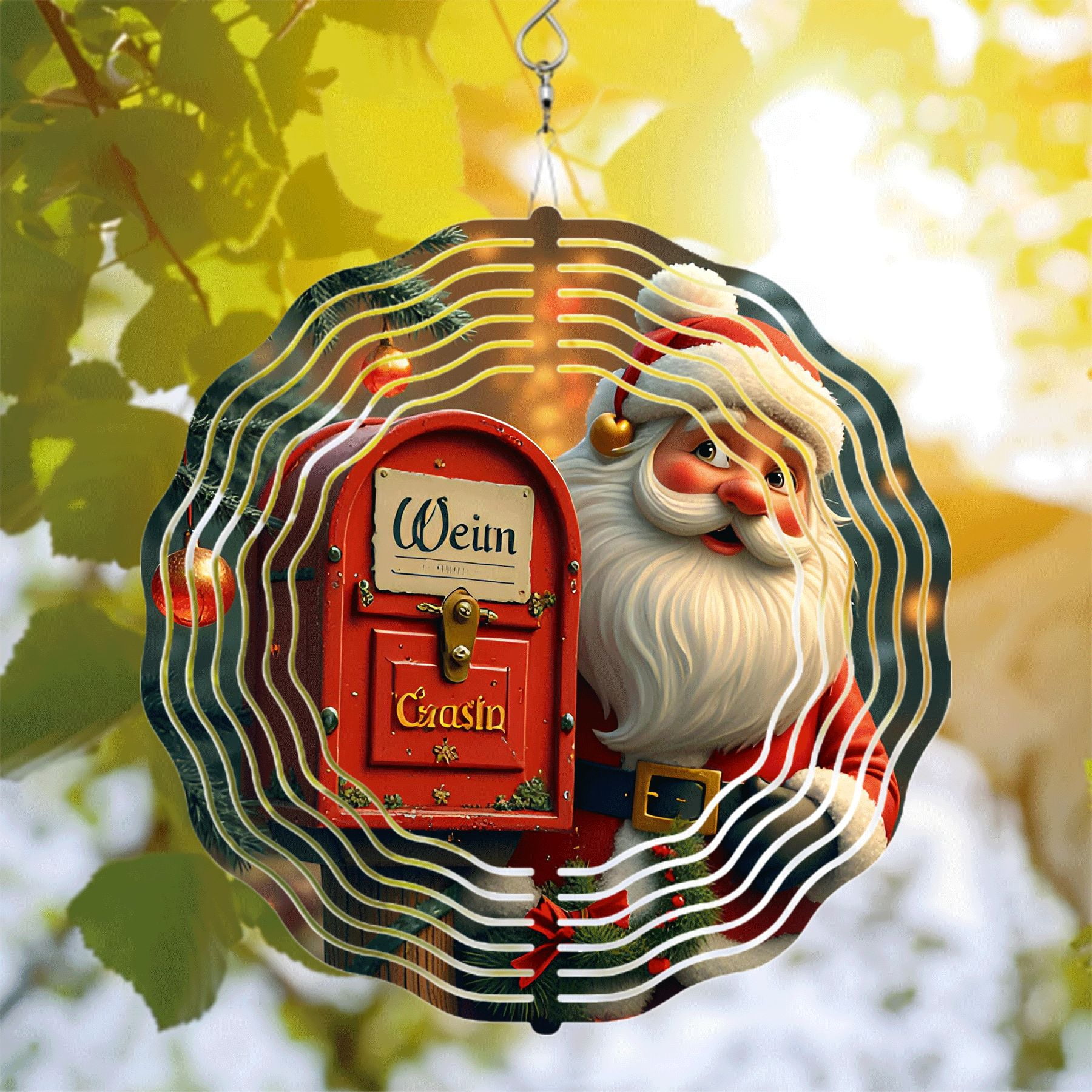 Festive Metal Hanging Wind Spinners & Chimes for Yard & Garden ...