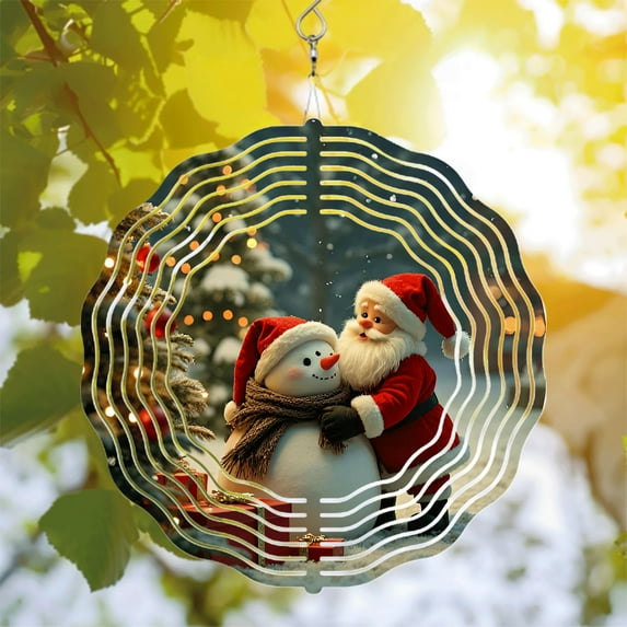 Festive Metal Hanging Wind Spinners with Wave - Like Pattern - Perfect ...