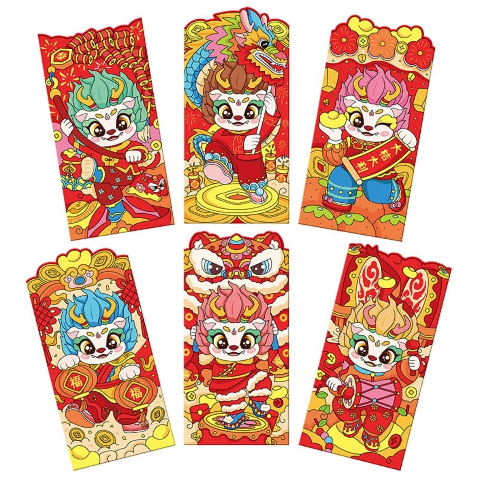 Festive Money Envelopes Cartoon Rabbit Lucky Money Envelopes 6pcs Set ...