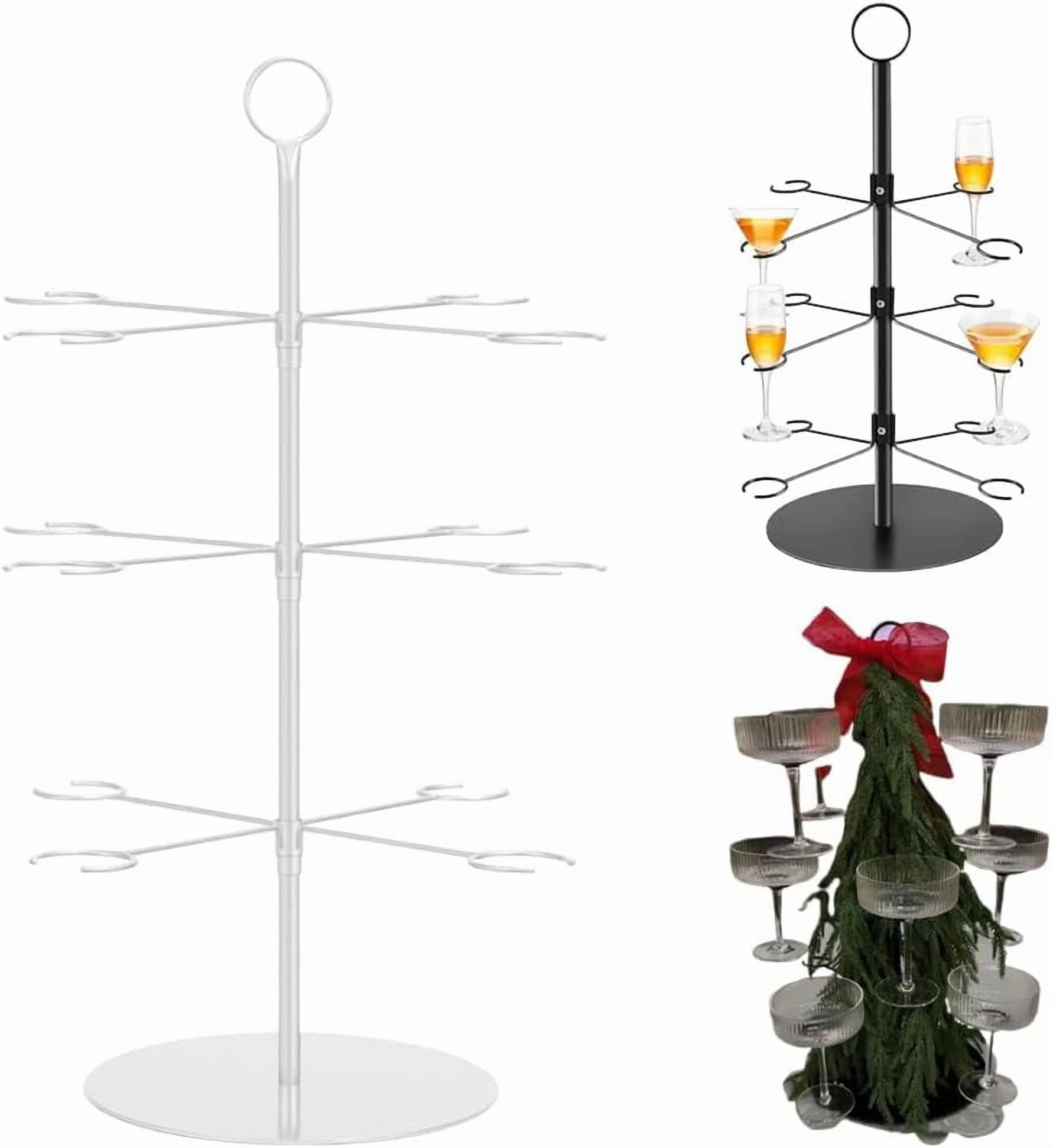 Festive Multi-Tiered Display Stand, Holiday Champagne Tree, Cocktail ...