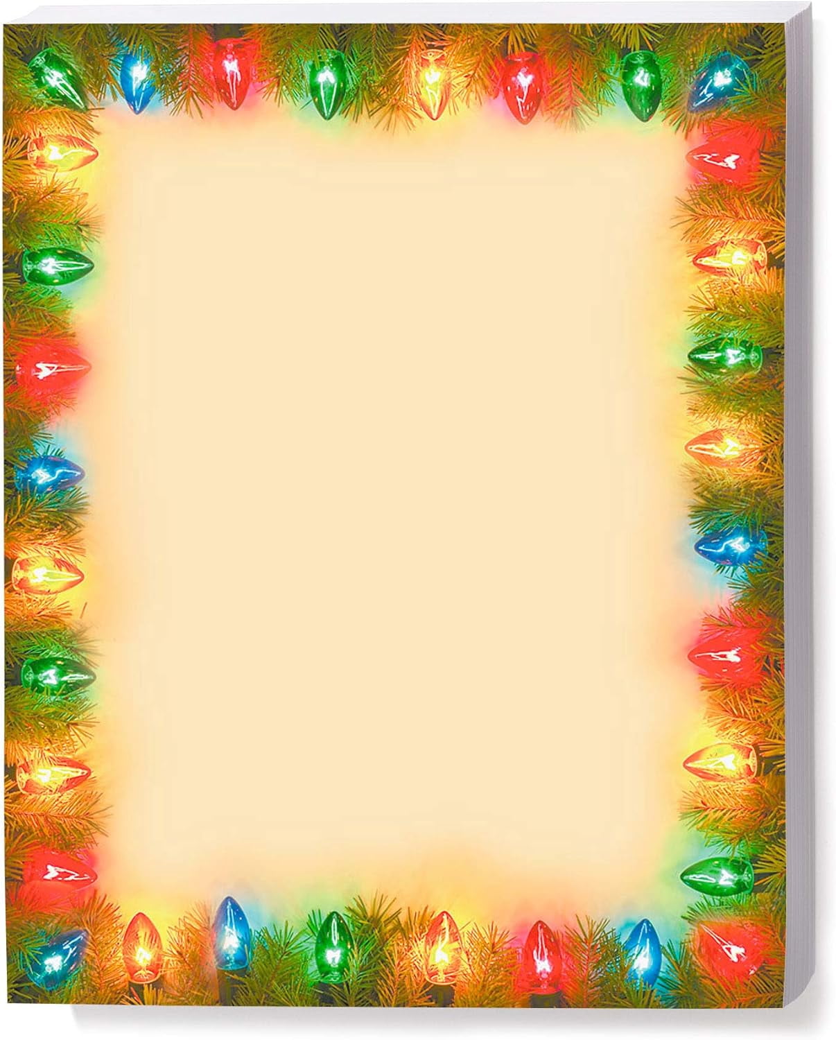 Enlivening Bright String of Lights Christmas Winter Holiday Theme Paper ...