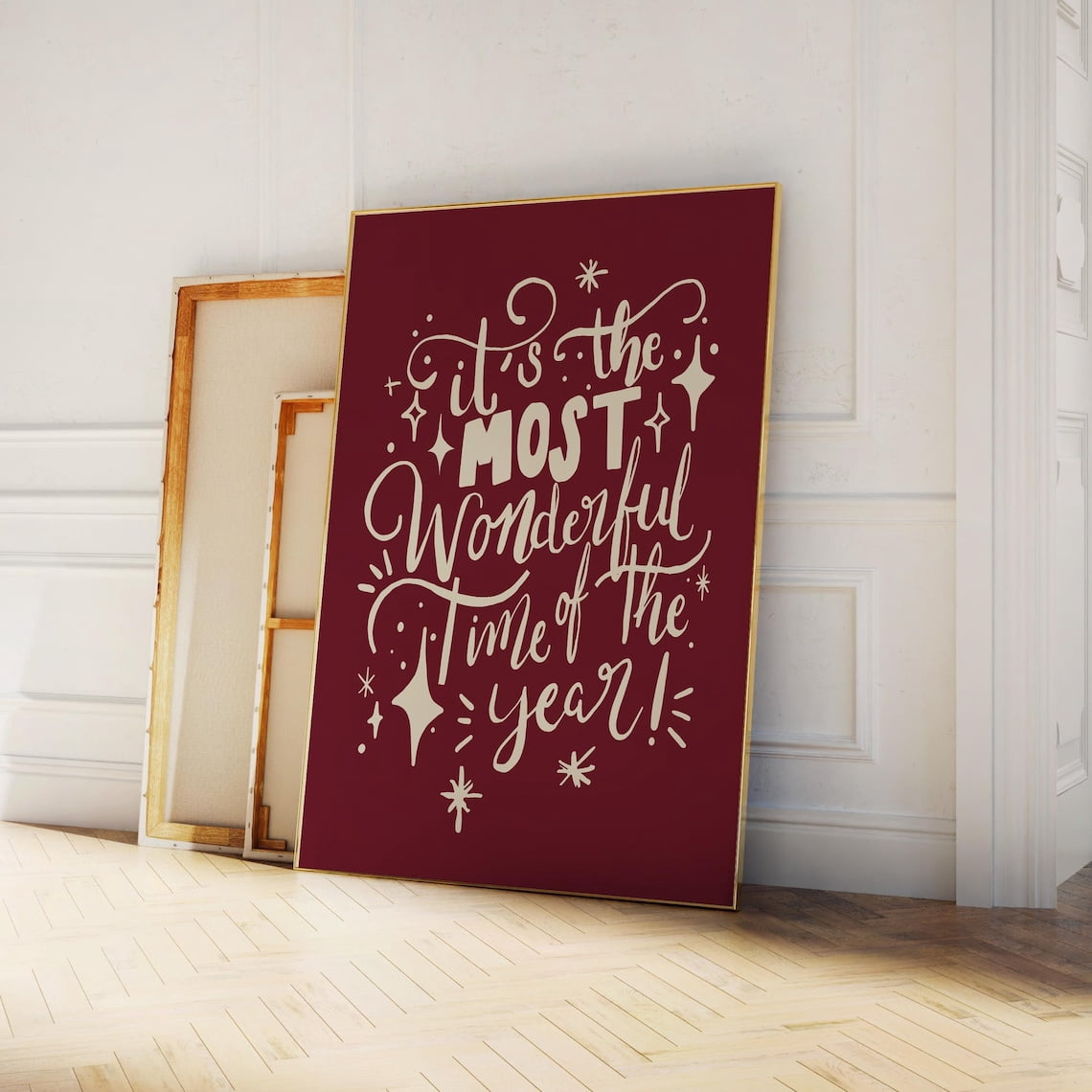 Festive Quote Wall Art Vintage Lettered Design3 Poster Cozy Seasonal ...