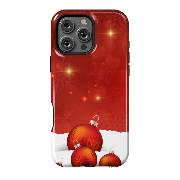 Festive Red Christmas Holiday Phone Case for iPhone 11 12 13 14 15 16 ...