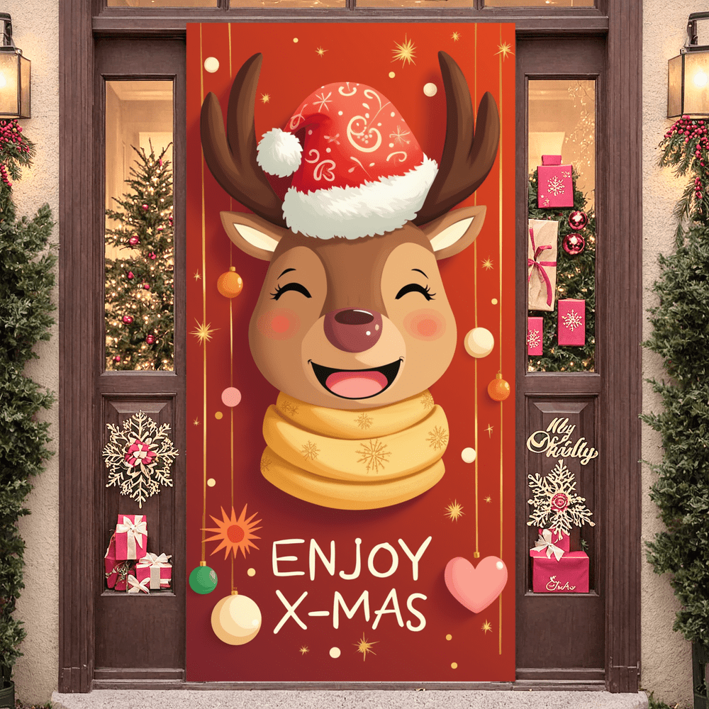 Festive Santa Claus Christmas Banner Snowflake Design Holiday ...