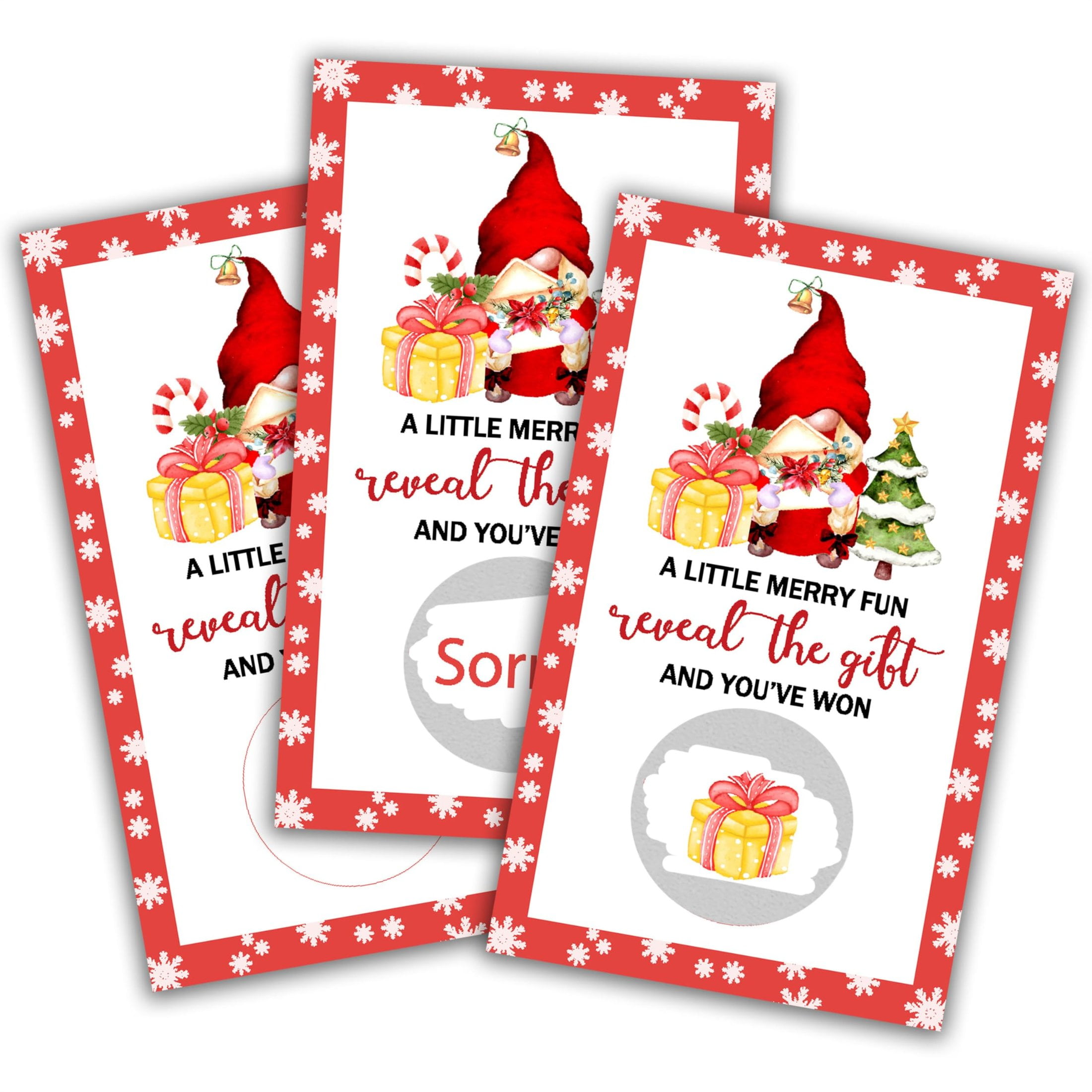 Festive Scratch Off Fun Cards - 40 Pack Holiday Game Tickets for Family ...