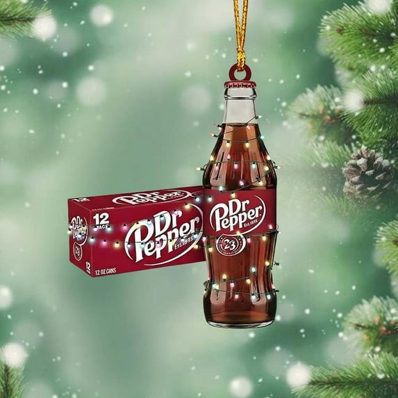Festive Soft Drink Christmas Ornament, Dr Pepper Soda Can Holiday Decor ...