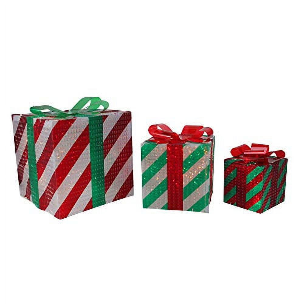 Festive Striped Gift Boxes – Illuminate Your Holiday with Cozy Charm ...