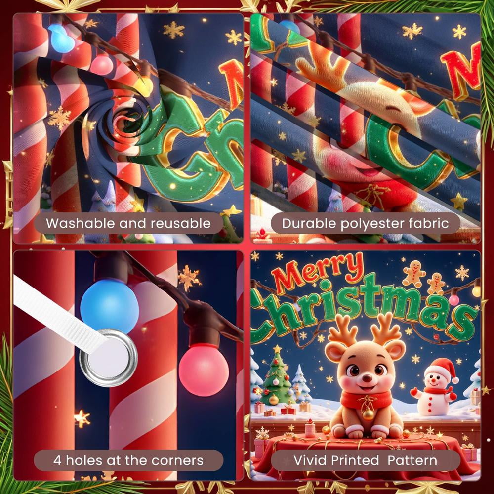 Festive Theme Merry Christmas Banner Colorful Design Christmas Banner ...