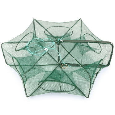 iMountek 6-Hole Foldable Fishing Trap Net, Automatic Bait Net for Fish ...