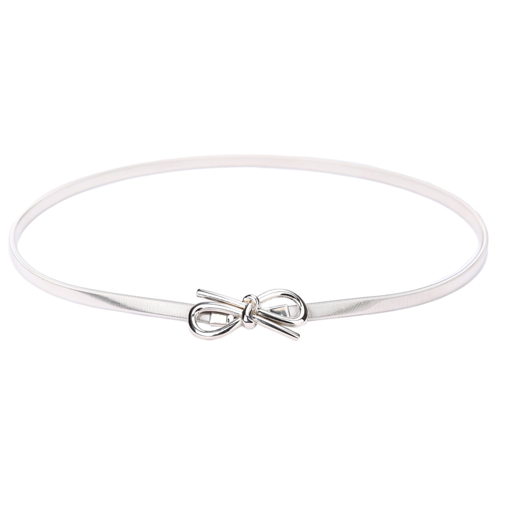 Festnight New Fashion Women Belt Bow Clasp Front Stretch Skinny Elastic ...