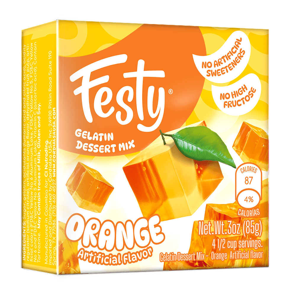 Festy Orange Gelatin Dessert Mix 3 oz - Walmart.com