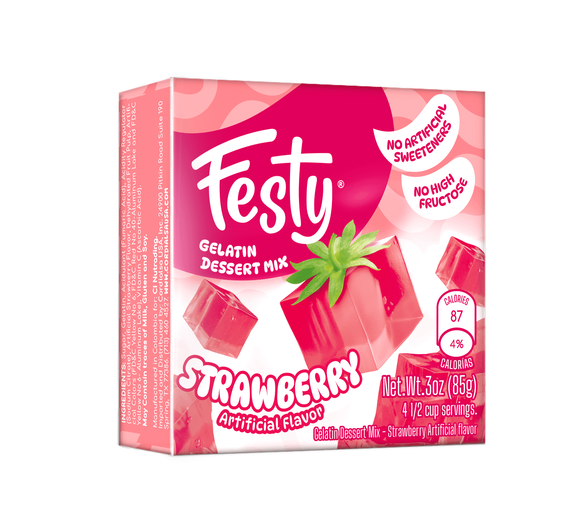 Festy Strawberry Gelatin Dessert Mix 3 oz. - Walmart.com