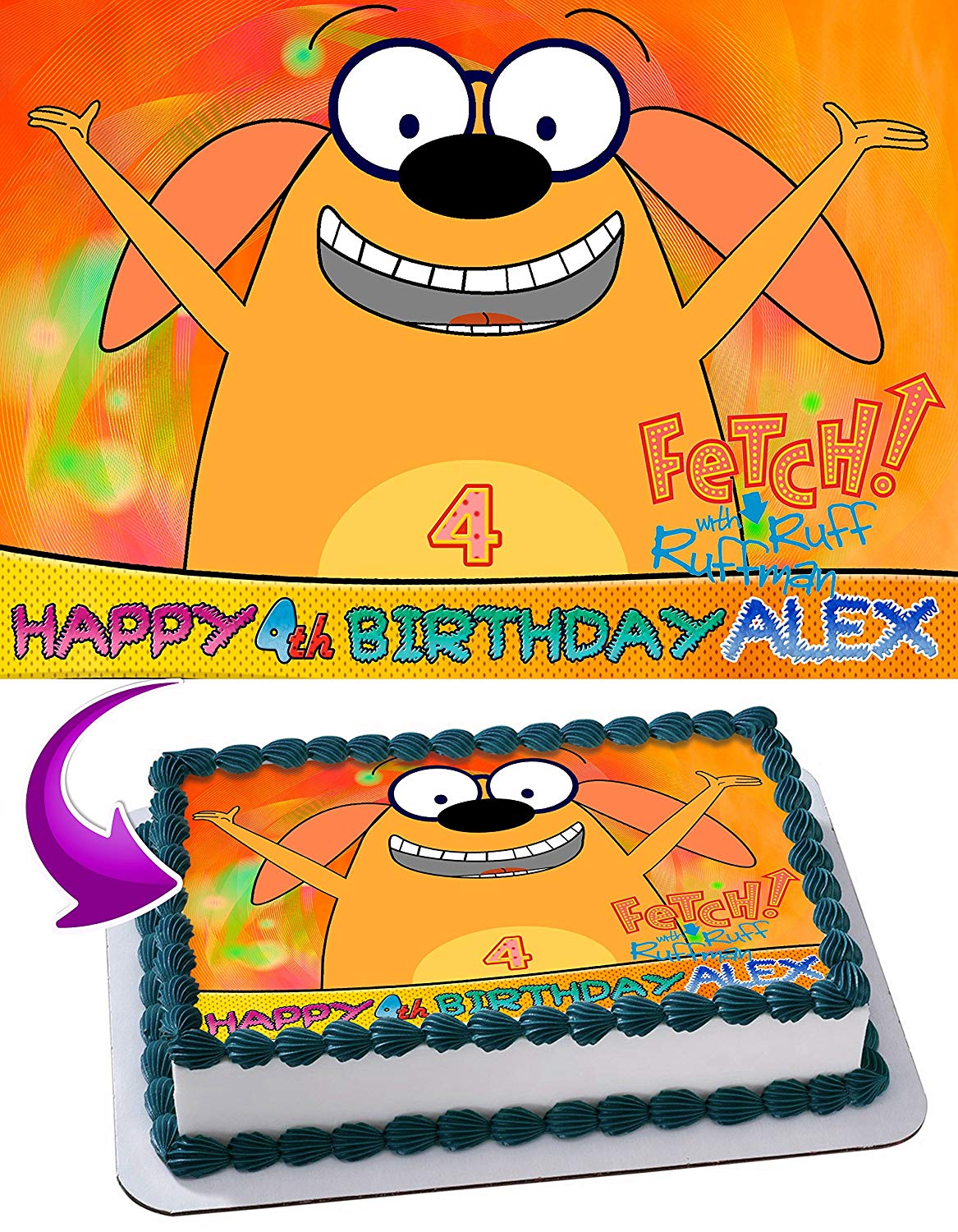 Fetch with Ruff Ruffman Edible Cake Image Topper Personalized Picture 1 ...