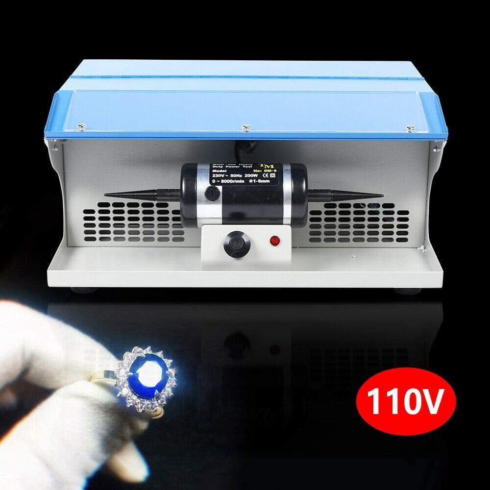 Fetcoi 110V 200W Jewelry Polisher Machine,Blue Table Top Jewelry Making ...