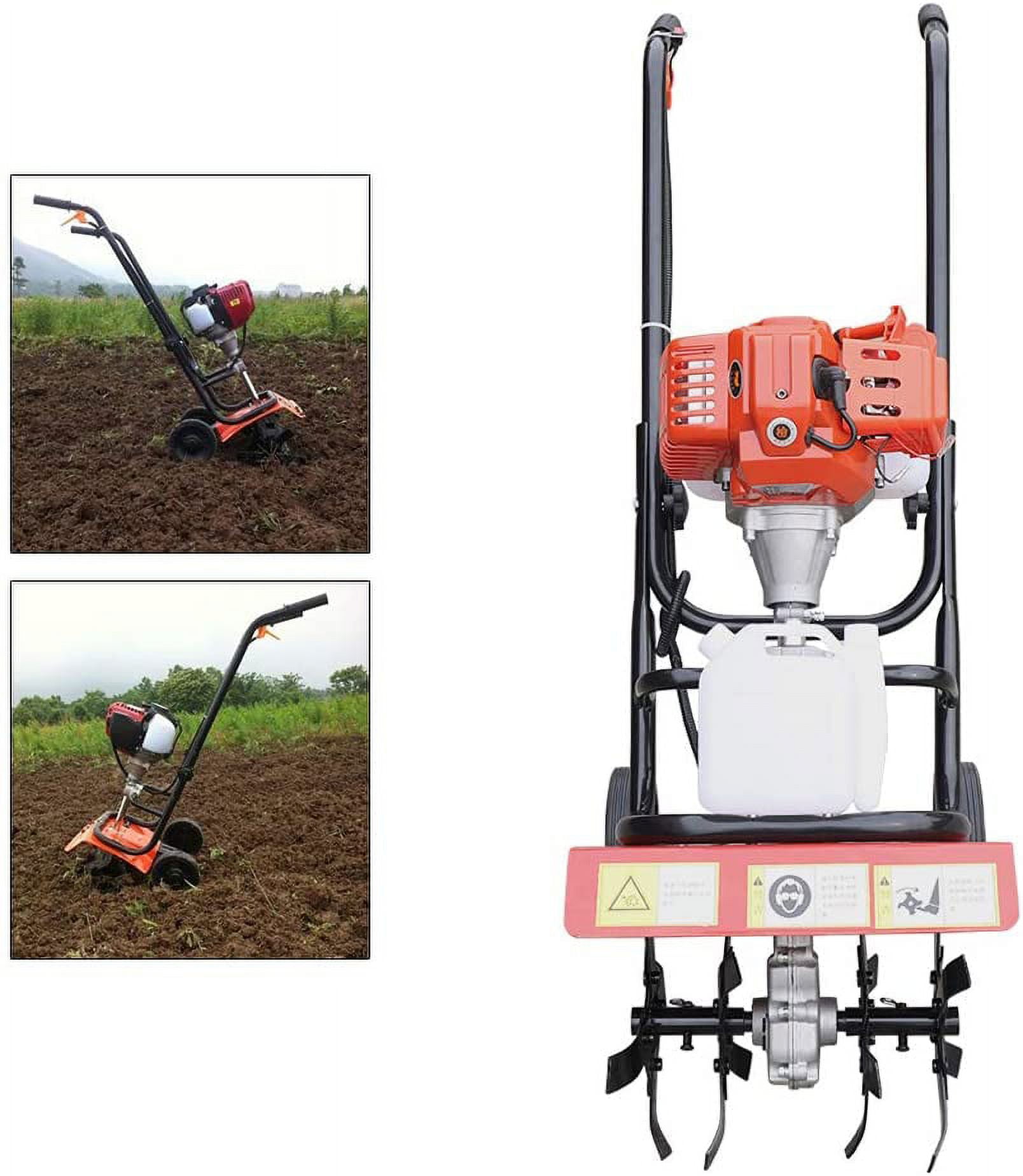 Fetcoi Hand-Pull Recoil Hand Push Soil Micro Tiller ZN-8001 1F44F-5 ...