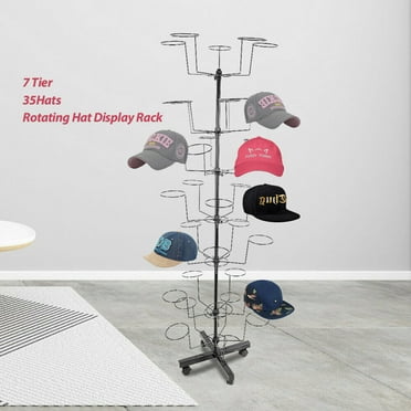ANQIDI Adjustable 7-Tier Rotating Metal Hat Rack, Baseball Cap ...