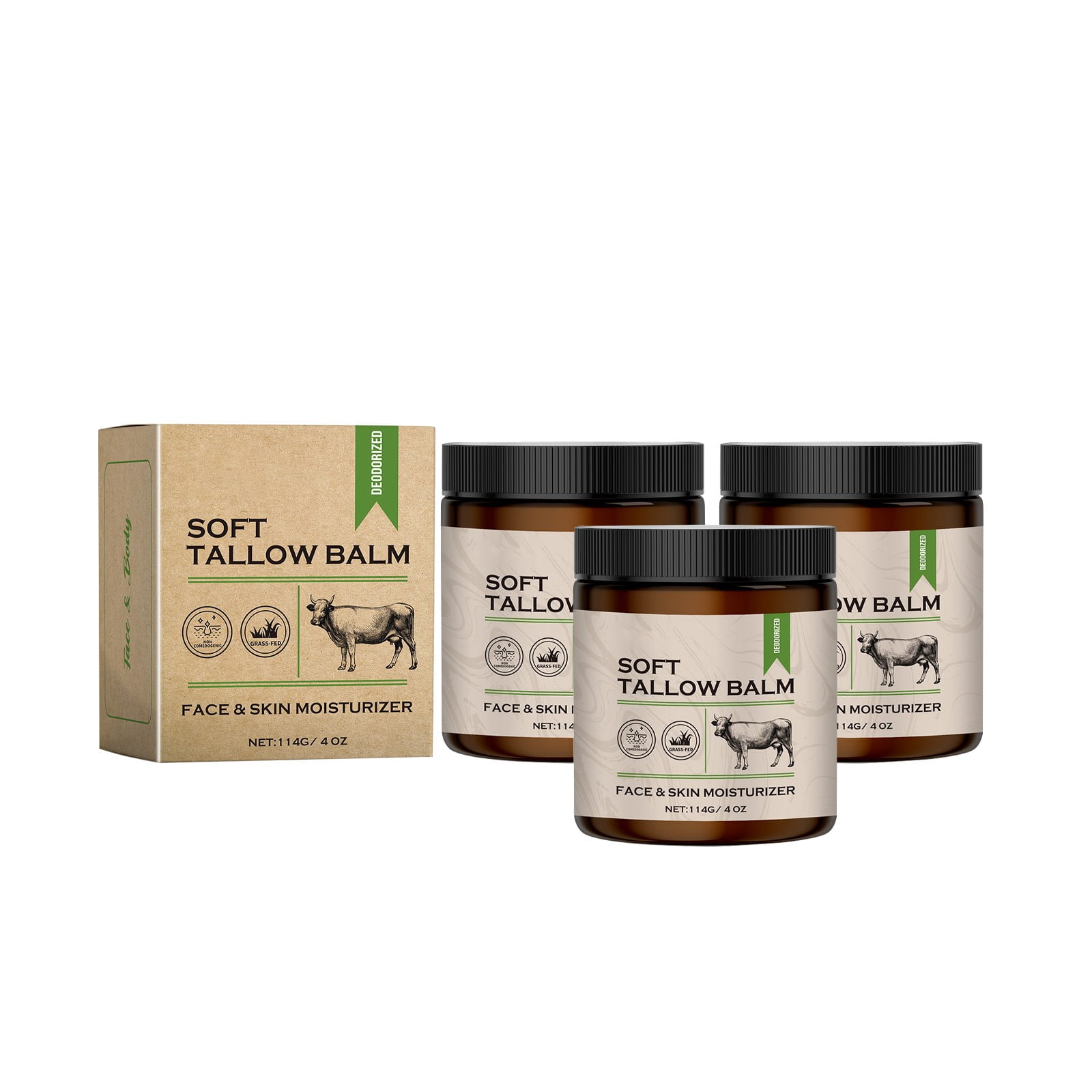 Feternal Beef Tallow for Skin 4.0 Oz , Tallow Face Moisturizer , Tallow ...
