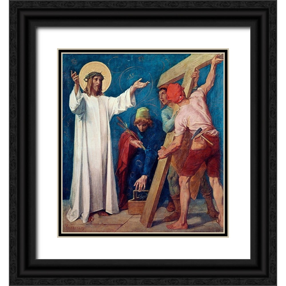 Feuerstein, Martin 15x16 Black Ornate Wood Framed with Double Matting ...