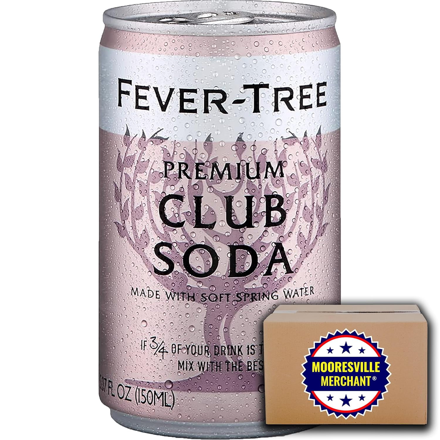 Fever Tree Club Soda, 150 ML, 24 Mini Cans with Decal - Walmart.com