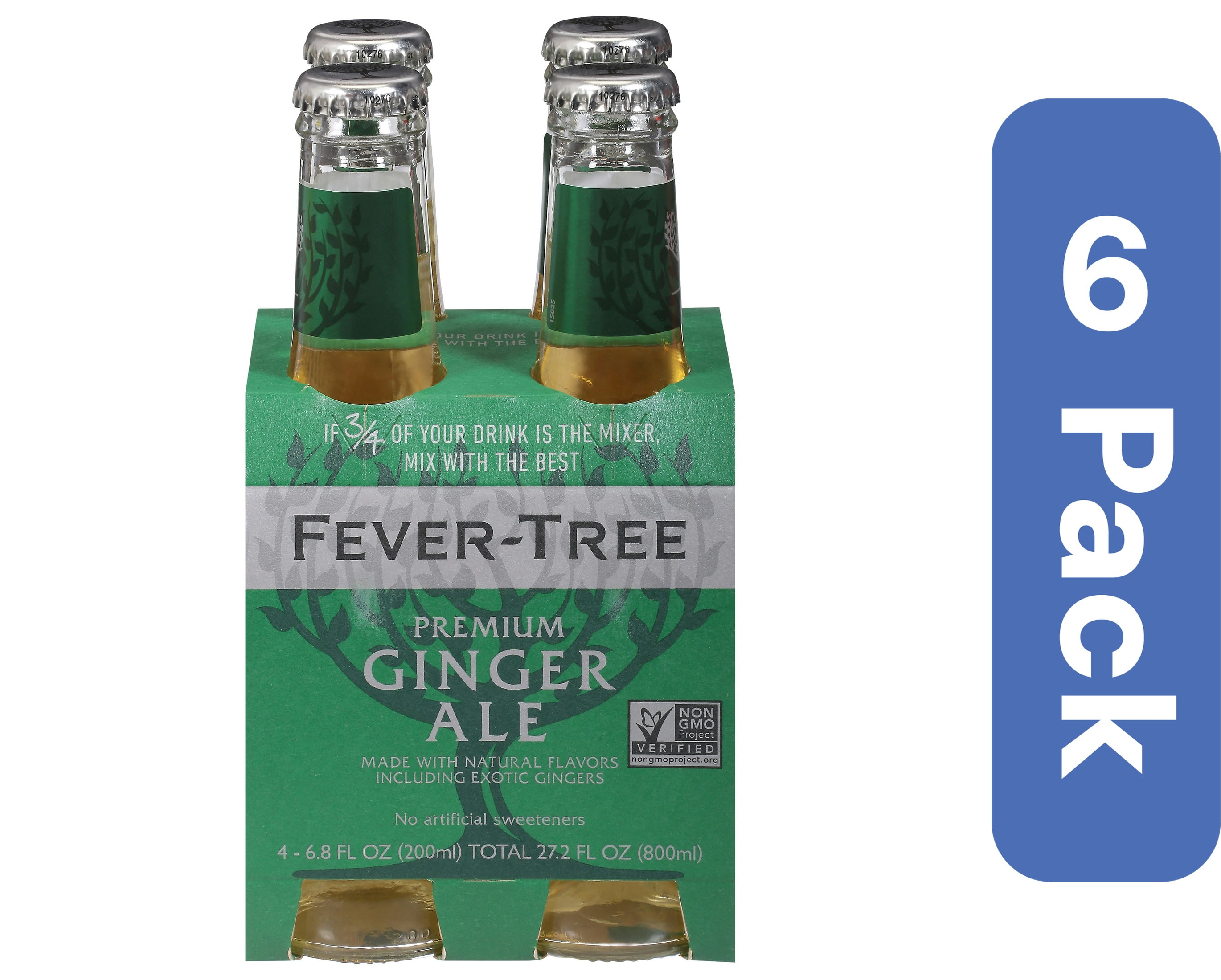 Fever-Tree Ginger Ale Soda 4-Pack 27.2 fl oz (Pack Of 6) - Walmart.com