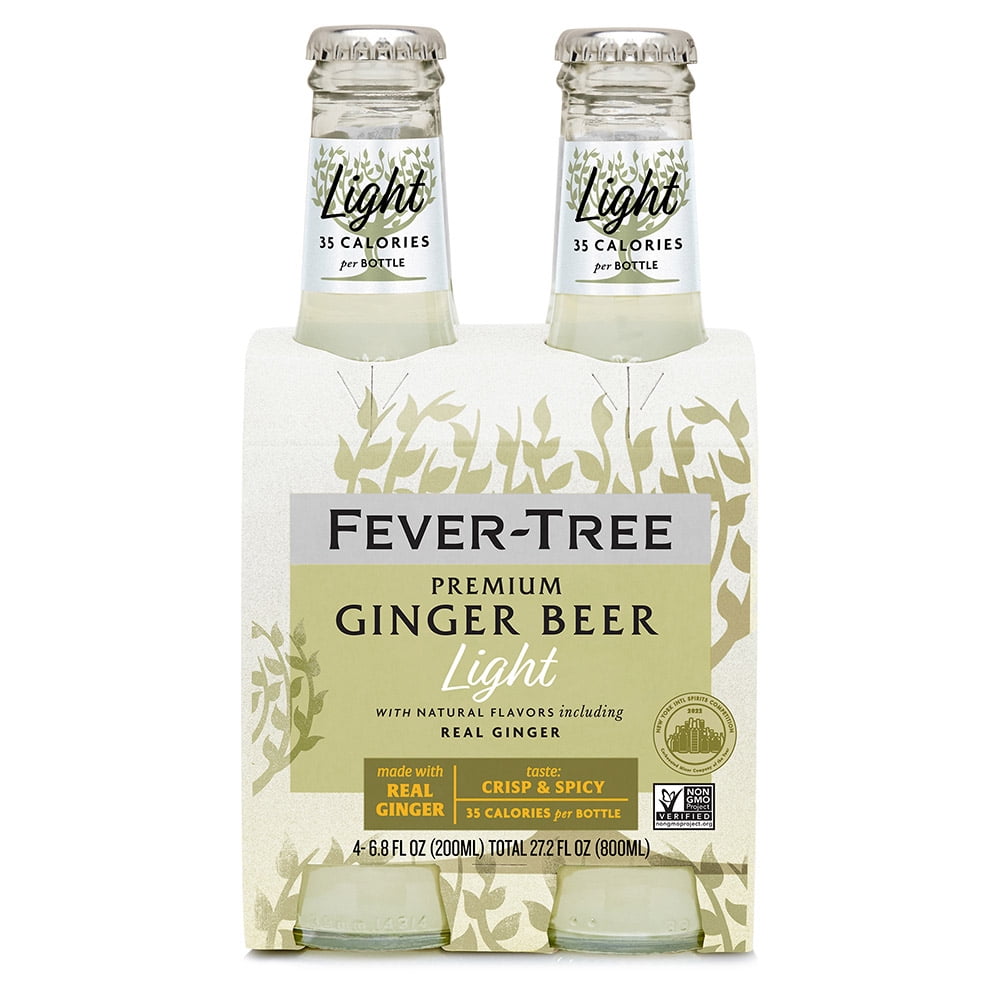 Fever-Tree Light Ginger Beer Bottles, 4pk/6.8 fl oz - Walmart.com