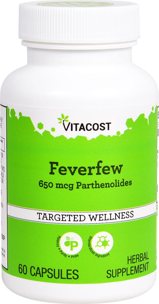Feverfew -- 650 Mcg Parthenolides - 60 Capsules - Walmart.com